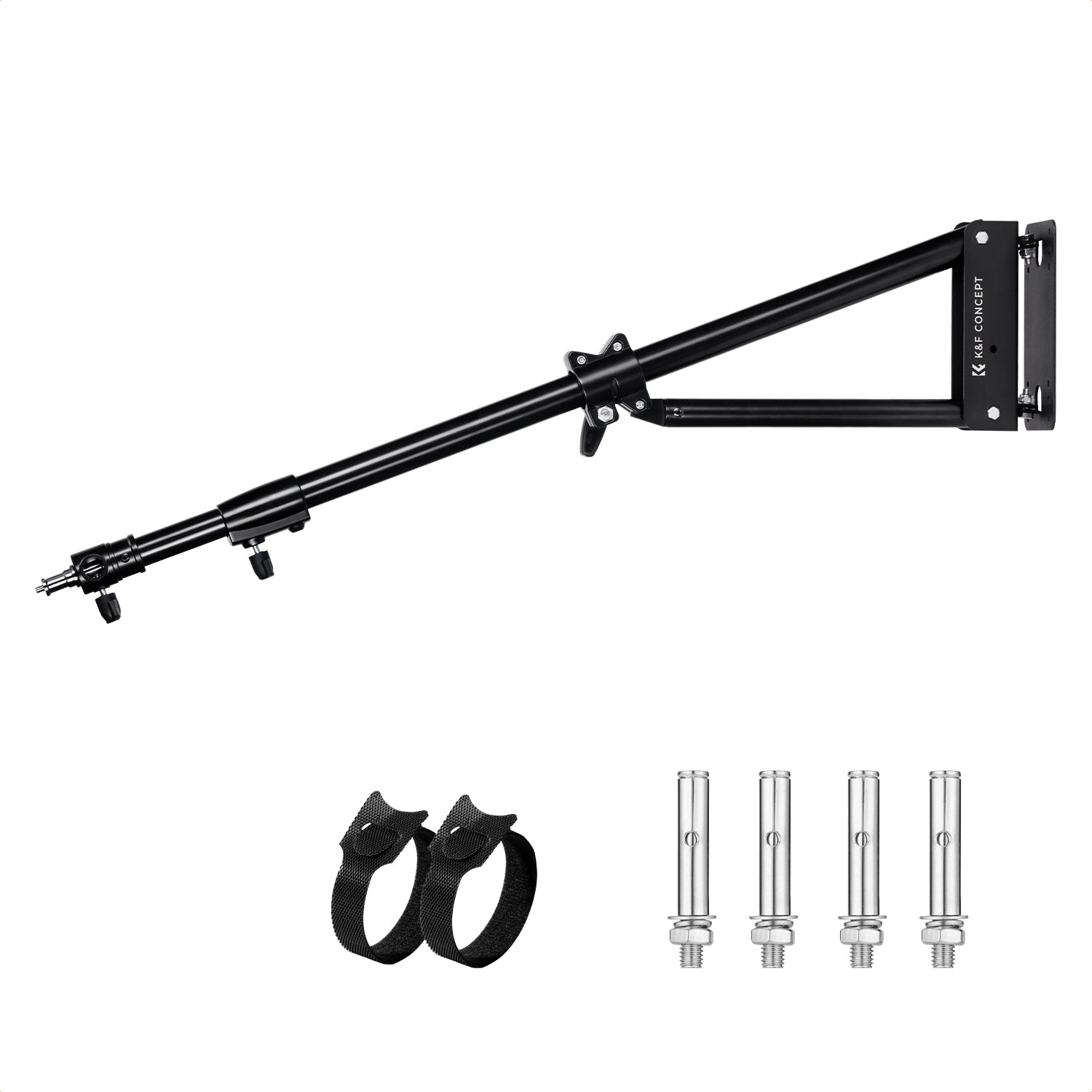 K&F 130cm Wall-Mounted Triangle Boom Arm – 180° Adjustable for Ring Li ...